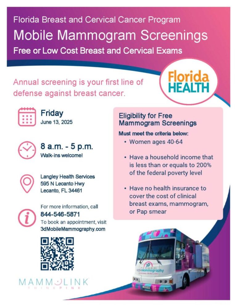 Breast and Cervical Cancer Early Detection Program - Florida Department ...